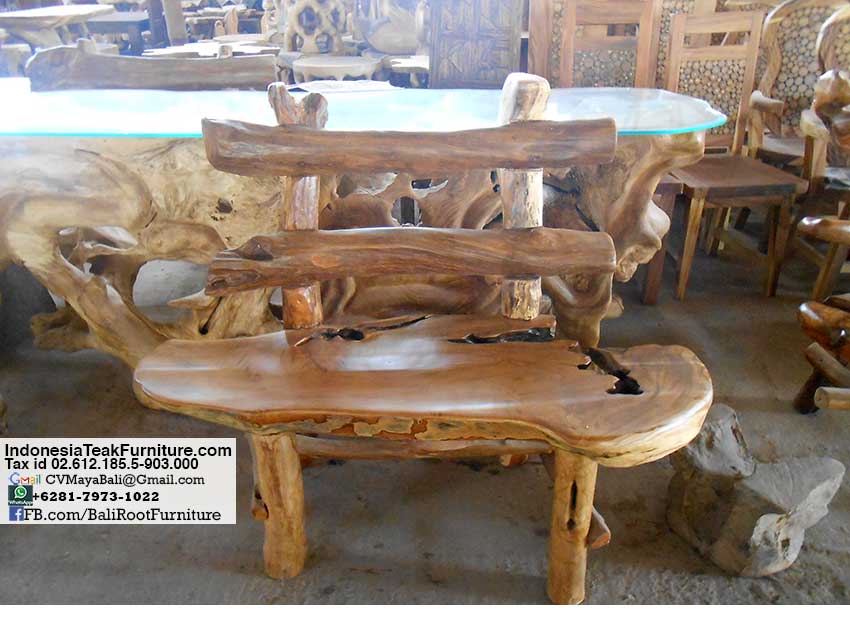 tkroot1-10-teak-root-garden-bench – Bali-Crafts.com