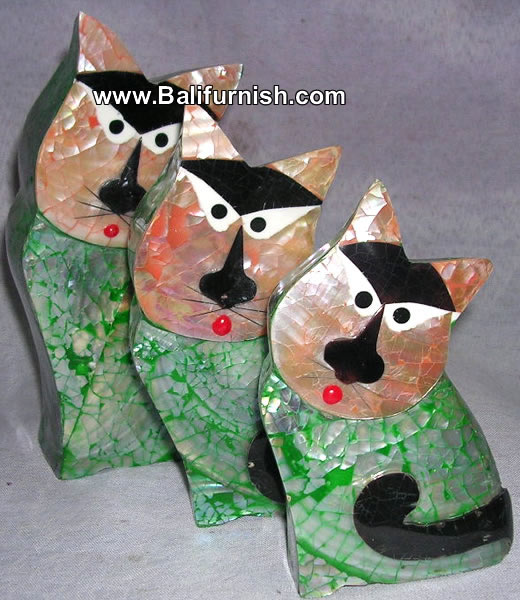 Sea Shell Cats Handicrafts Bali Indonesia – Bali-Crafts.com